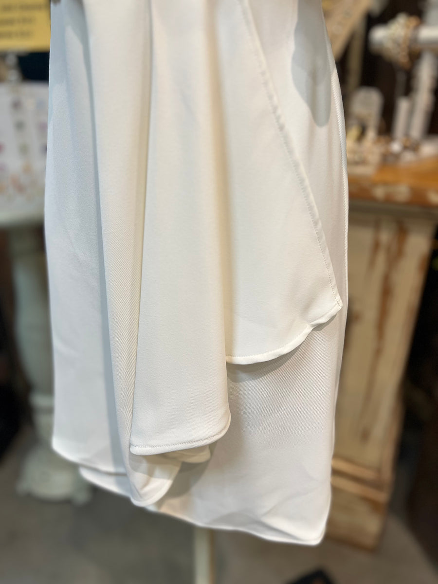 White Wrap Mini Dress – Blue Fringe Boutique